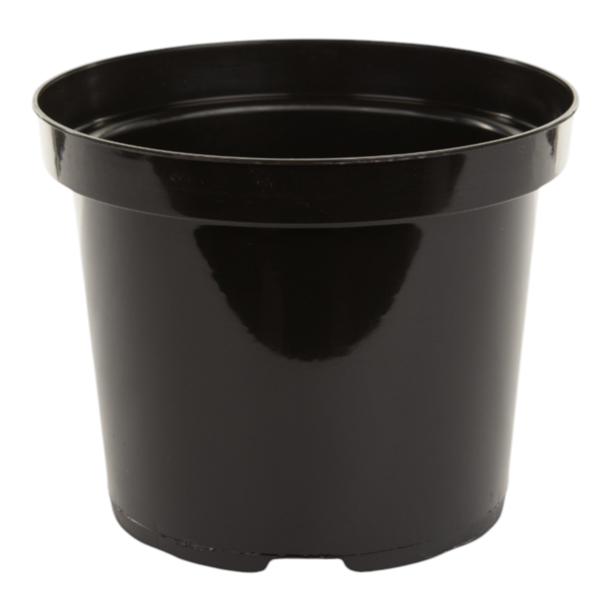AEROPLAS 4ltr Non-Slotted Round Container Pot BLACK (net of 66 / 30 pe ...