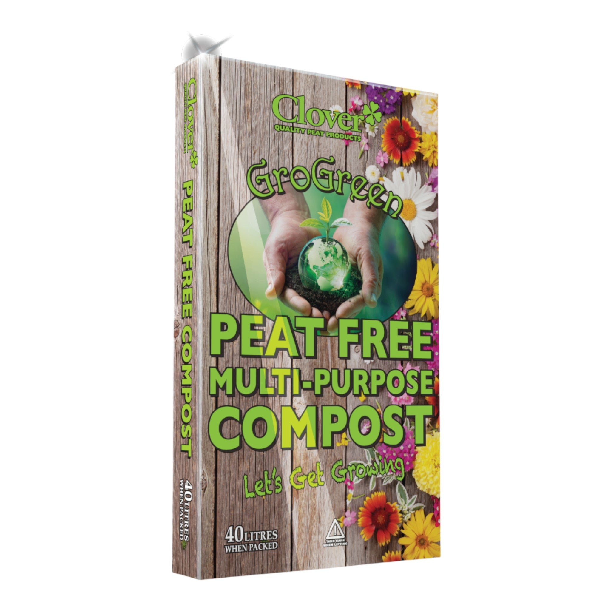 Clover GroGreen Peat-Free Multi-Purpose Compost 40L – 100 per Pallet ...